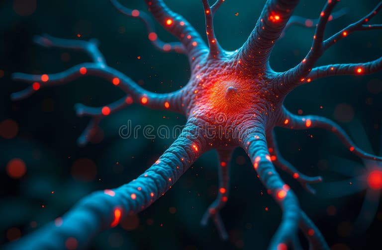 Central Nervous System Node Structures. Multipolar Neuron Anatomy Stock ...