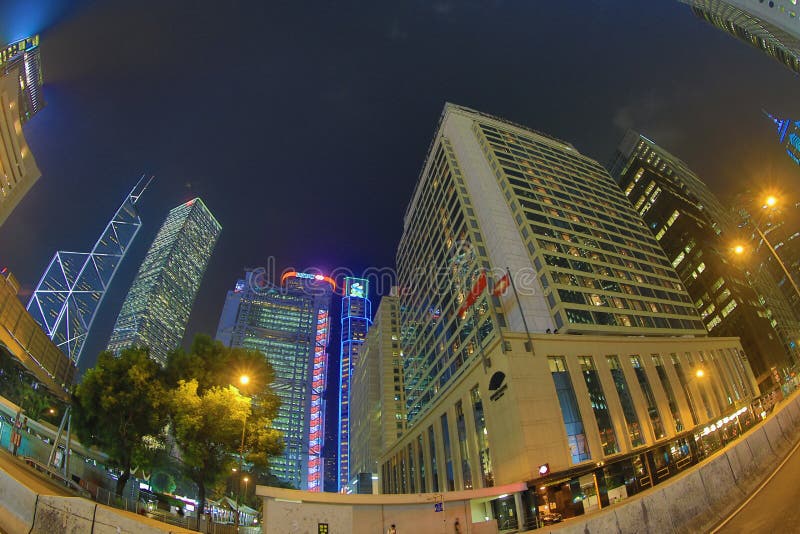 Central at Night , Hong Kong Editorial Image - Image of financial ...