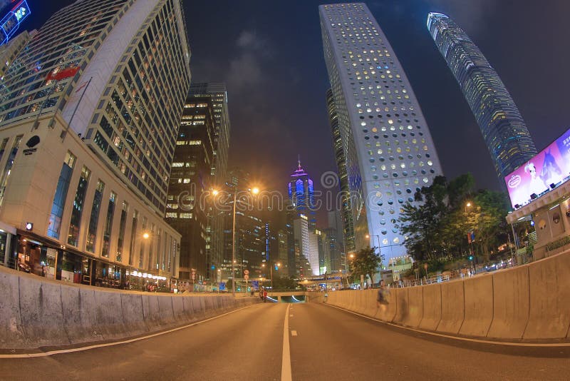 Central Night View at Hong Kong Editorial Stock Photo - Image of ...
