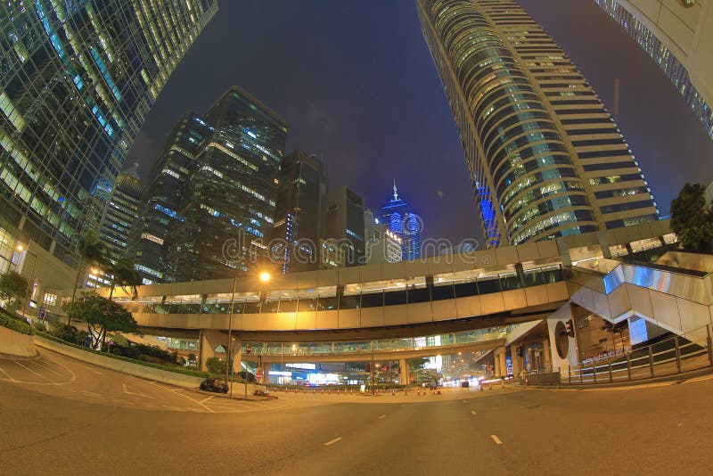 Central Night View at Hong Kong Editorial Image - Image of district ...