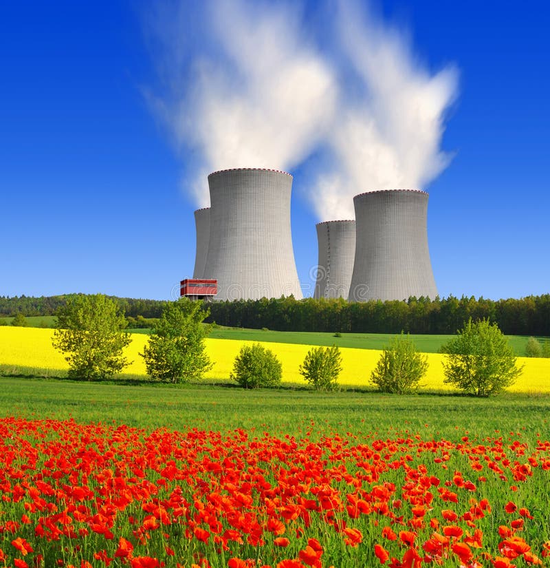 Central nuclear imagen de archivo. Imagen de masivo, rojo - 26753033