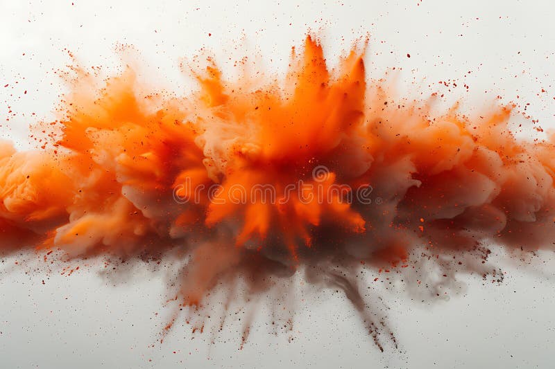 "Central Orange Explosion - Dynamic Image of Very Small Dust on White ...