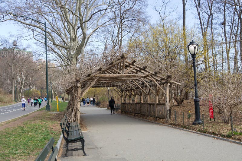 Central Park Jogging and Running Track Editorial Stock Image - Image of ...
