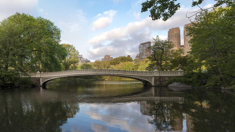 Central Park, New York City Bow Bridge Stock Photo - Image of panels ...