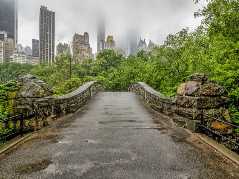 Central Park, New York City in Spring Stock Photo - Image of gapstow ...