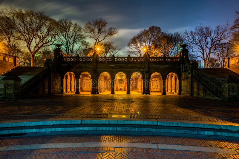 Central park at night stock photo. Image of central, tunnel - 94524196