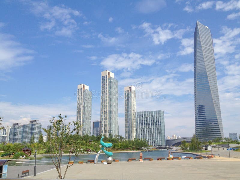Central Park Songdo in South Korea Stock Photo - Image of landmark ...