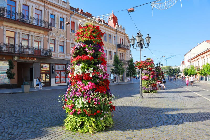 Central Part of the City of Uzhgorod, Ukraine Editorial Stock Image ...