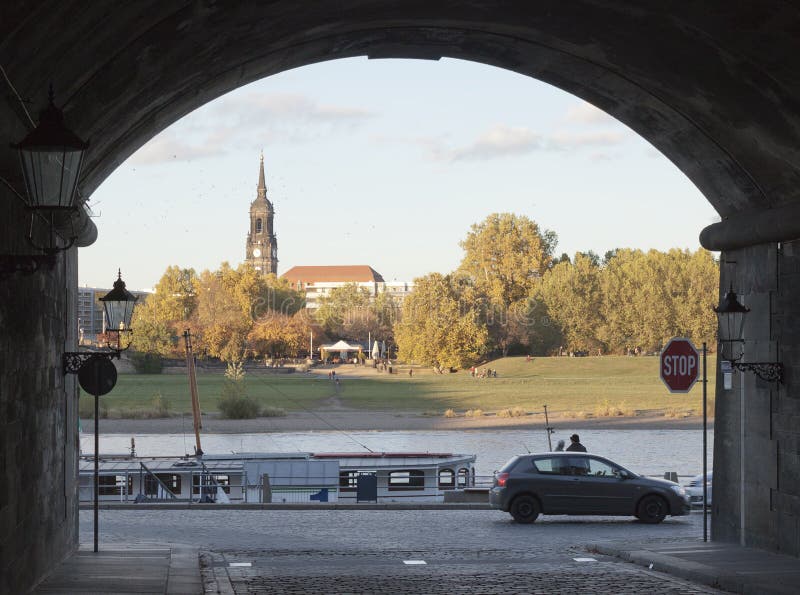 In the Central Part of the Old Dresden Stock Image - Image of century ...