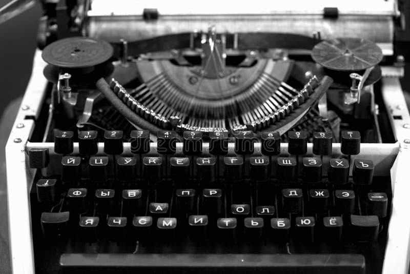 Old Mechanical Typewriter of the 19th Century Stock Image - Image of ...