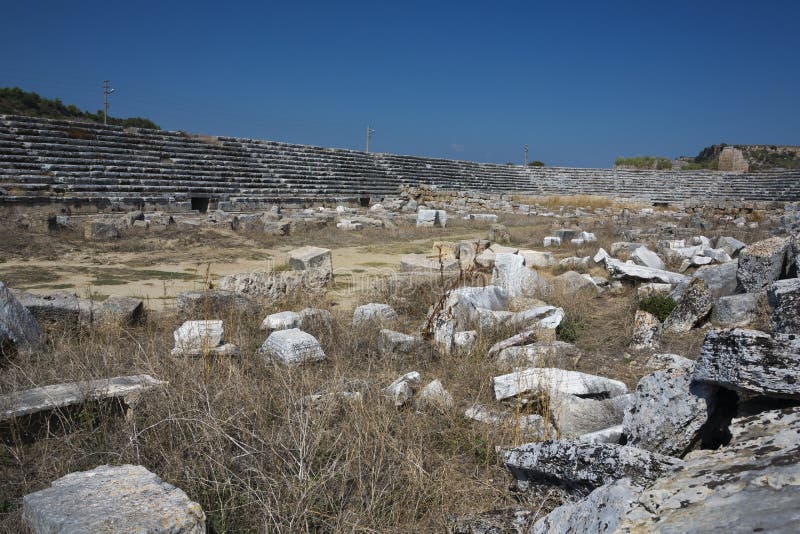 Central Part of the Stadium in Perge Editorial Stock Photo - Image of ...