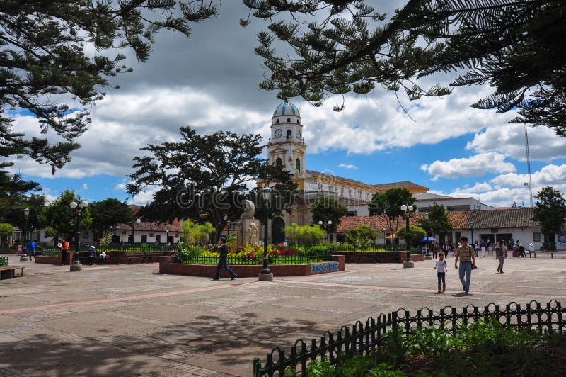 Colombia Chia Main Square Of The Town Editorial Image - Image of ...