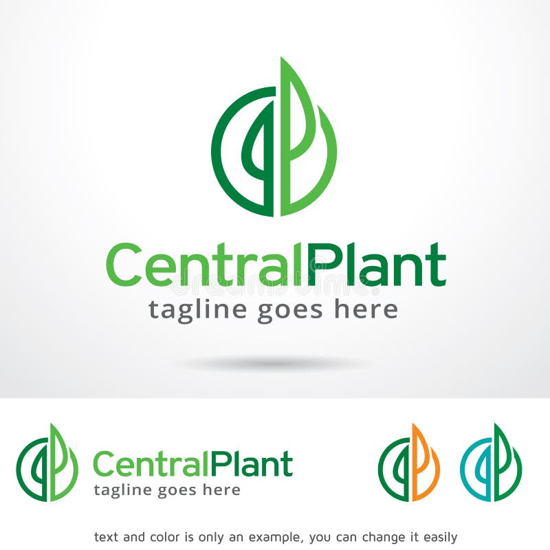 Central Plant Logo Template Design Vector Stock Vector - Illustration ...