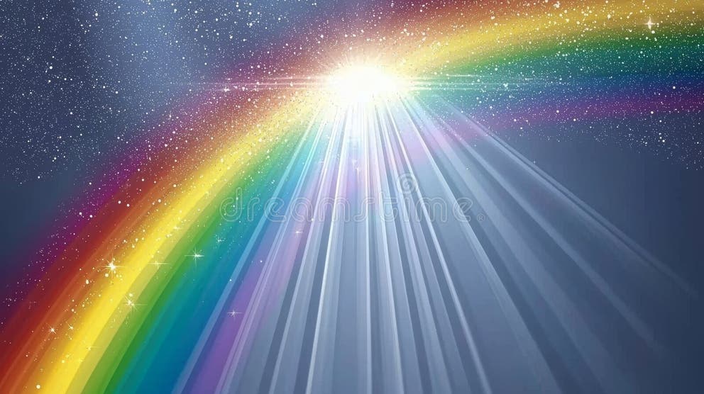 A Central Point Emits Light Rays that Form a Striking and Energetic ...