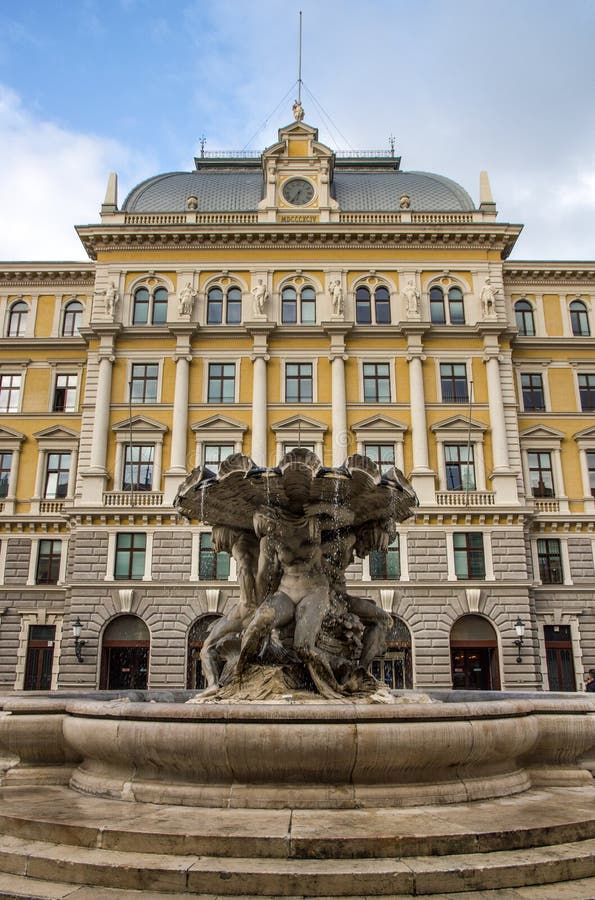 Central Post Office in Trieste Stock Image - Image of main, entrances ...