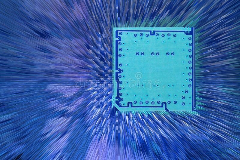 Central processing Unit stock illustration. Illustration of microchip ...