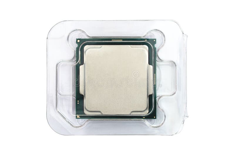 Central Processing Unit Chip.CPU Isolated on White Stock Photo - Image ...