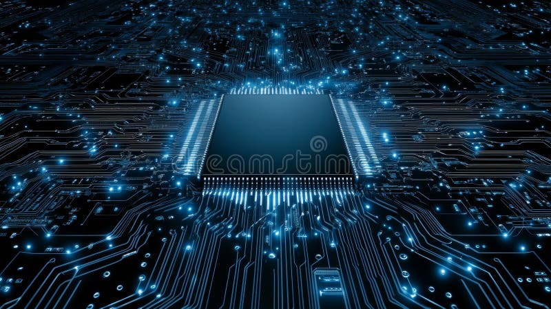 Central Processing Unit on Circuit Board, Computer Technology and ...