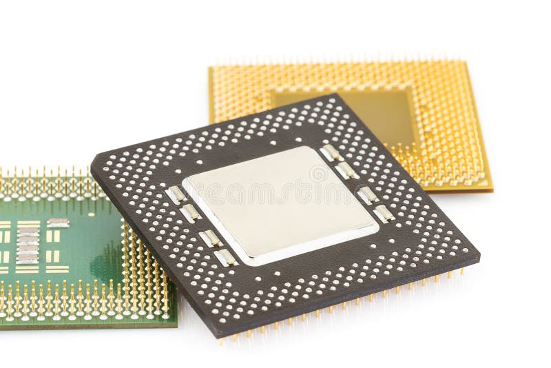 Central Processing Unit or Computer Chip Stock Image - Image of ...