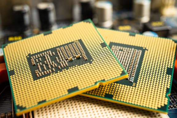 Central Processing Unit, CPU Chip Processor of Computer Mainboard ...