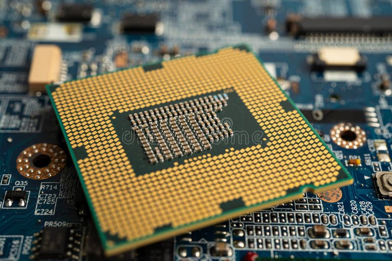 Central Processing Unit, CPU Chip Processor of Computer Mainboard, Electronic Technology Stock ...