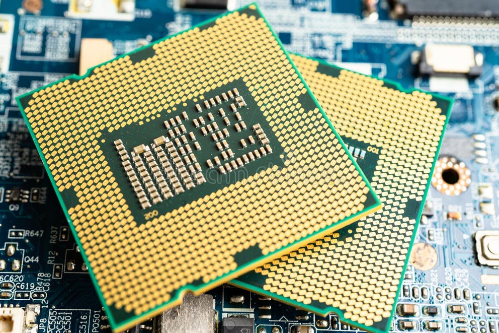 Central Processing Unit Cpu Chip Processor Of Computer Mainboard