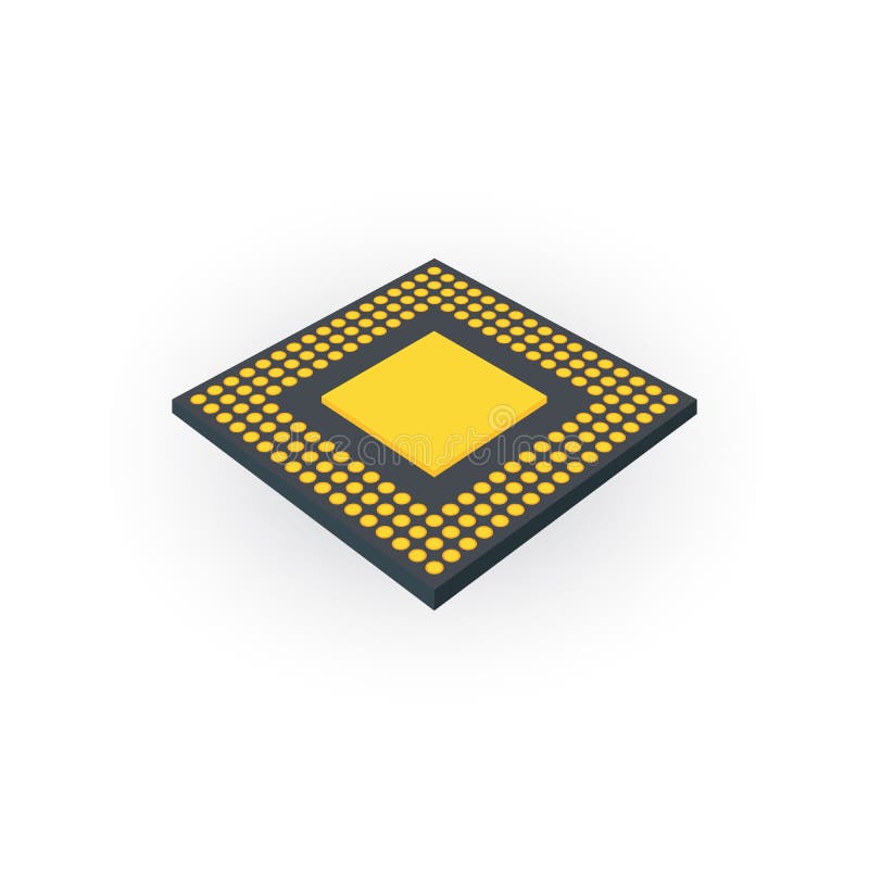 Central Processing Unit CPU Concept by Back Board Stock Vector ...