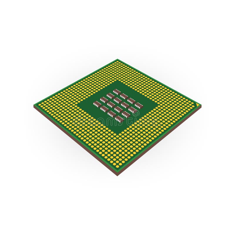 Central Processing Unit CPU Concept by Back Board Stock Vector ...