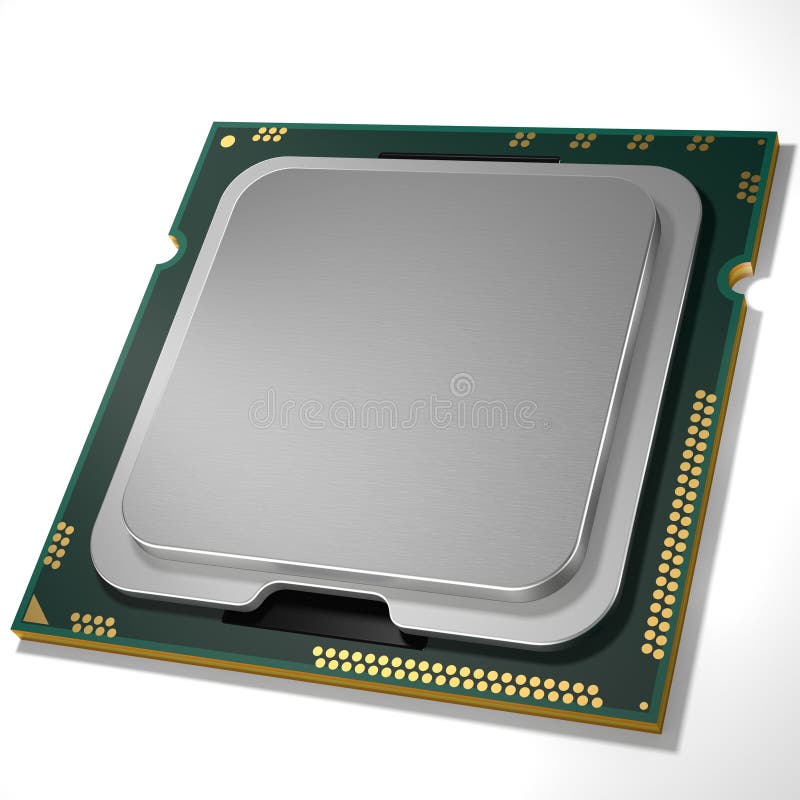 Central Processing Unit CPU. 3d Rendering. Graphic Illustration Stock ...