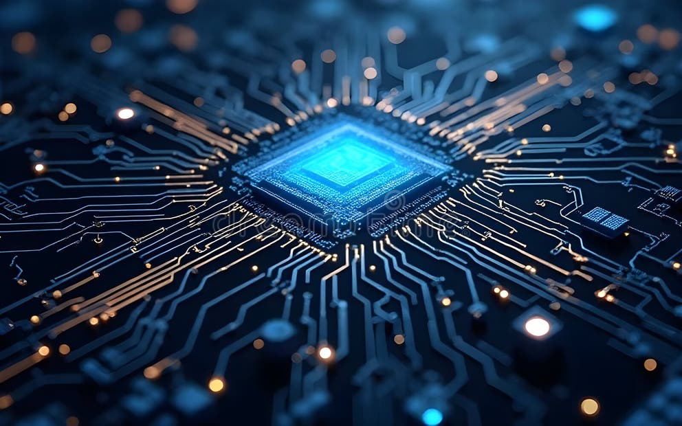 Central Processing Unit (CPU) on Digital Circuit Board Stock ...