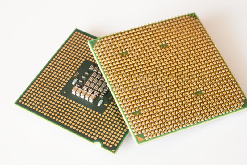 Central Processing Unit (CPU) Stock Image - Image of integrated ...