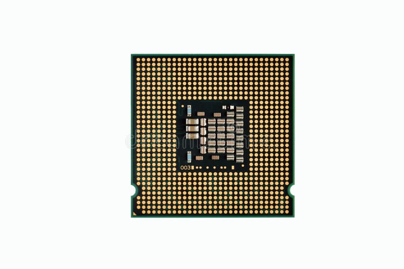 CPU Central Processing Unit Top View Microchip Stock Photo - Image of ...