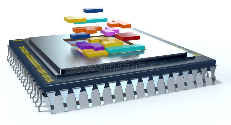 Central Processing Unit, Cpu Stock Illustration - Illustration of ...
