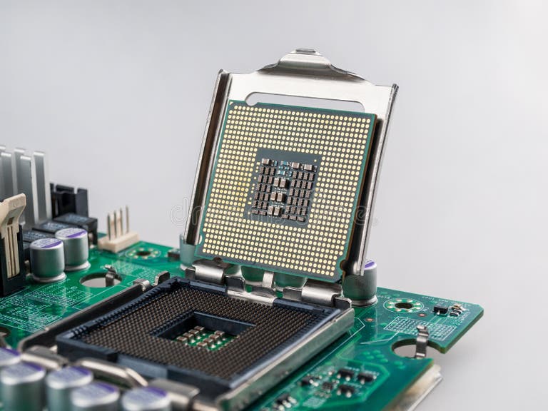 Central Processing Unit CPU Server Computer before Installing Motherboard Socket Computer ...