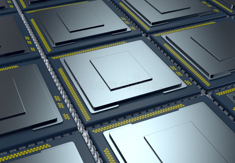 Central Processing Unit, Cpu Stock Illustration - Illustration of ...