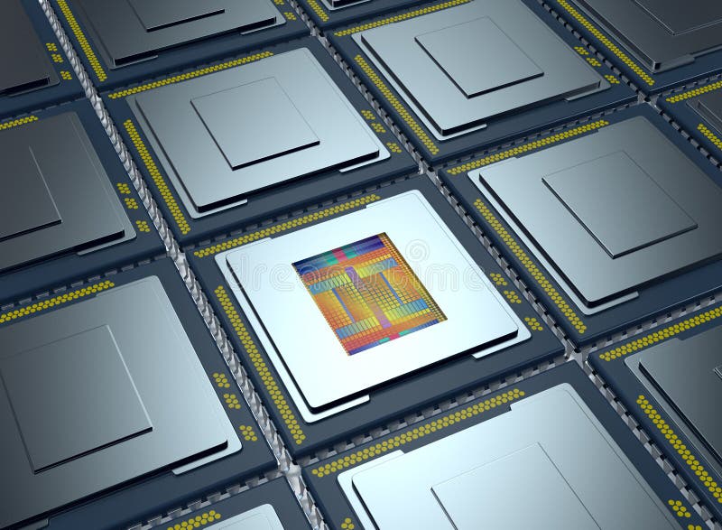 Central Processing Unit, Cpu Stock Illustration - Illustration of ...