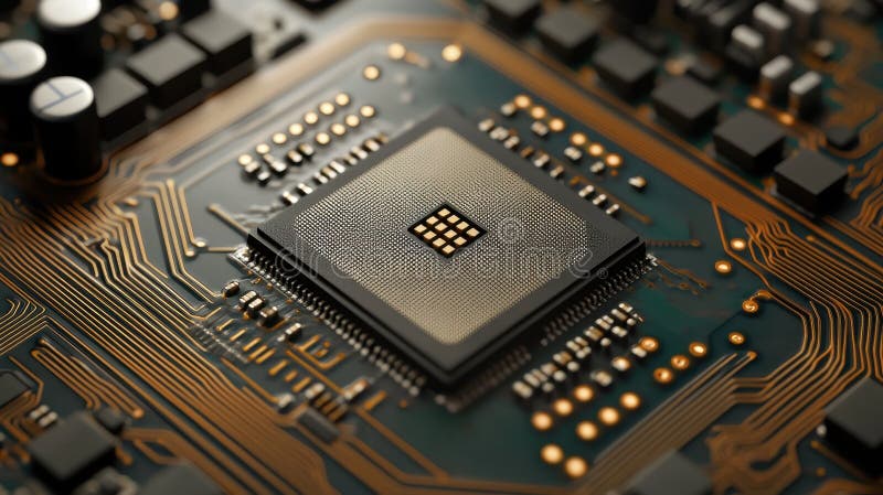 Central Processing Unit Detail a Glimpse into Modern Computing S Core Stock Image - Image of ...