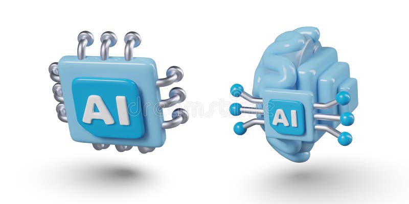 Central Processing Unit, Human Brain is Connected To Electronic Control ...