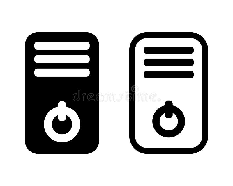 Vector Illustration of Desktop Computer Icon. Stock Vector ...
