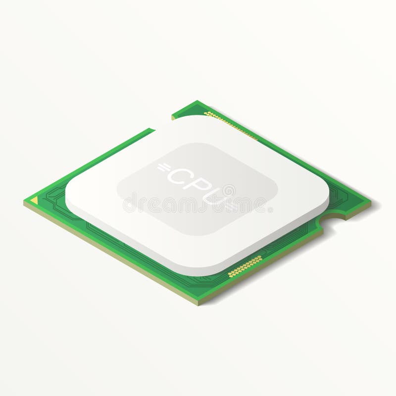 Flat Central Processing Unit Stock Illustrations – 953 Flat Central ...