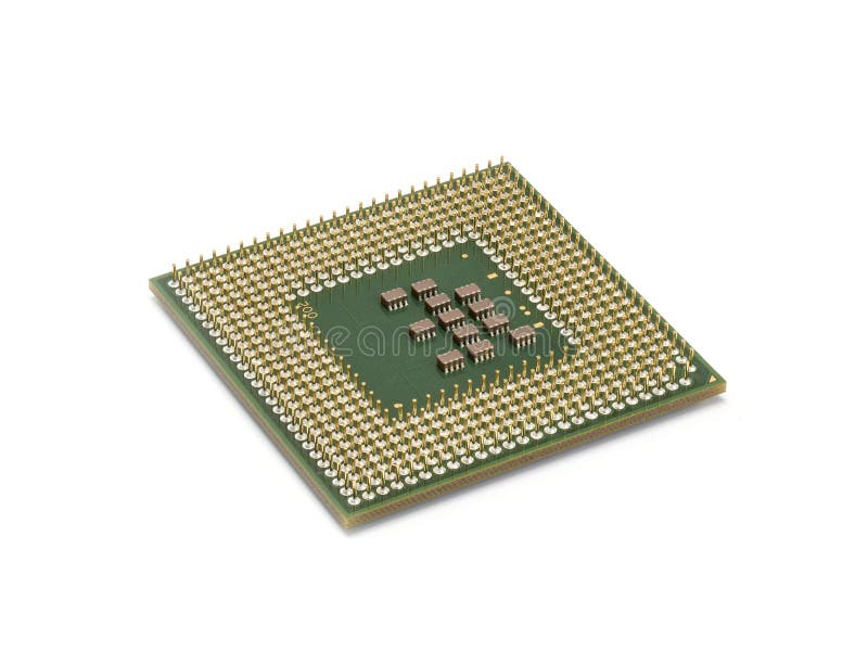 Central Processing Unit for Laptop on a White Background. Stock Photo ...