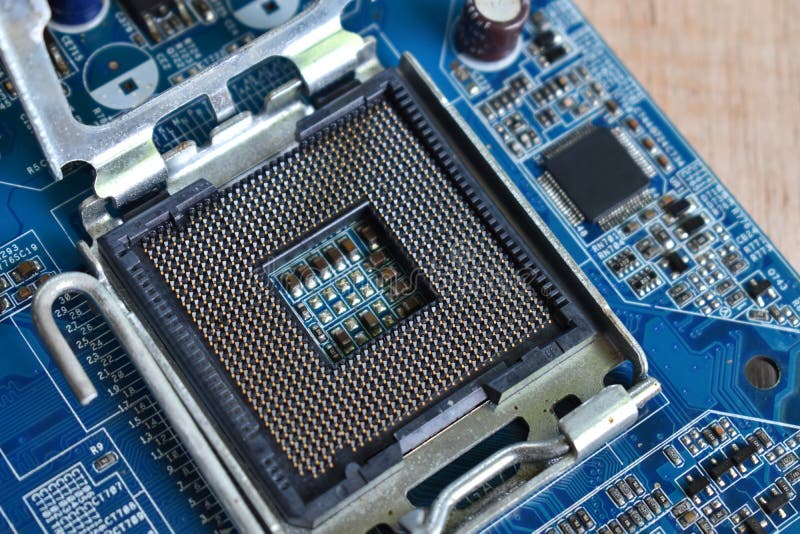 Central Processing Unit Microprocessor Mainboard Computer Stock Image ...