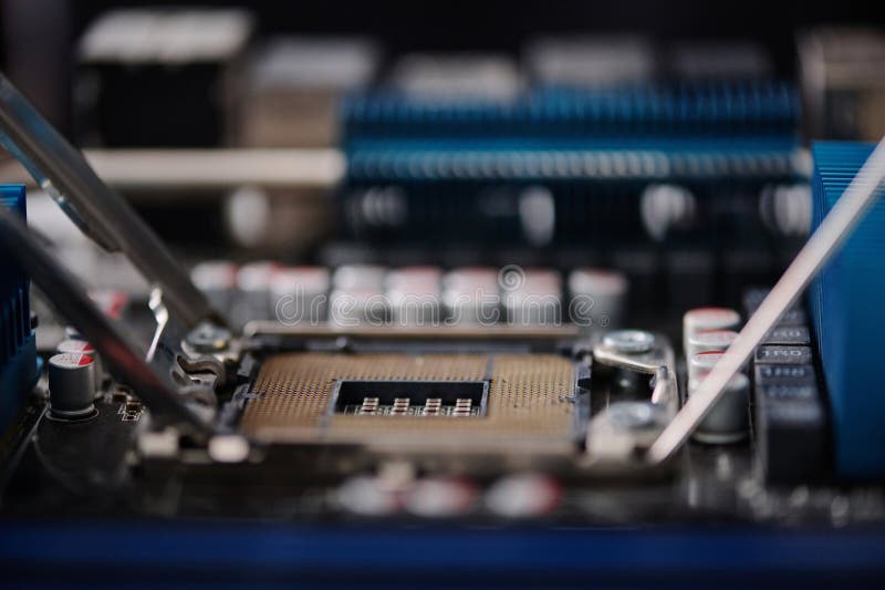 Central Processing Unit Placed Inside PC Stock Image - Image of ...