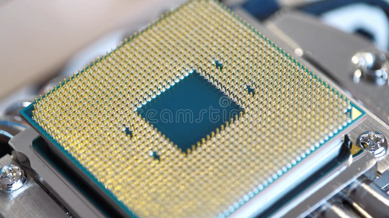 CPU with Processor Cooling System Stock Footage - Video of conductor ...