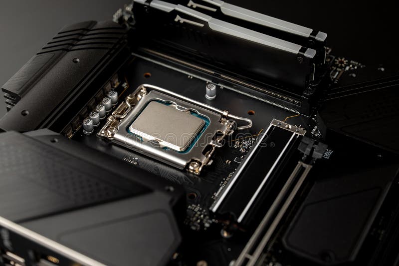 Central Processor Installed on Motherboard for Tech Enthusiasts, System ...