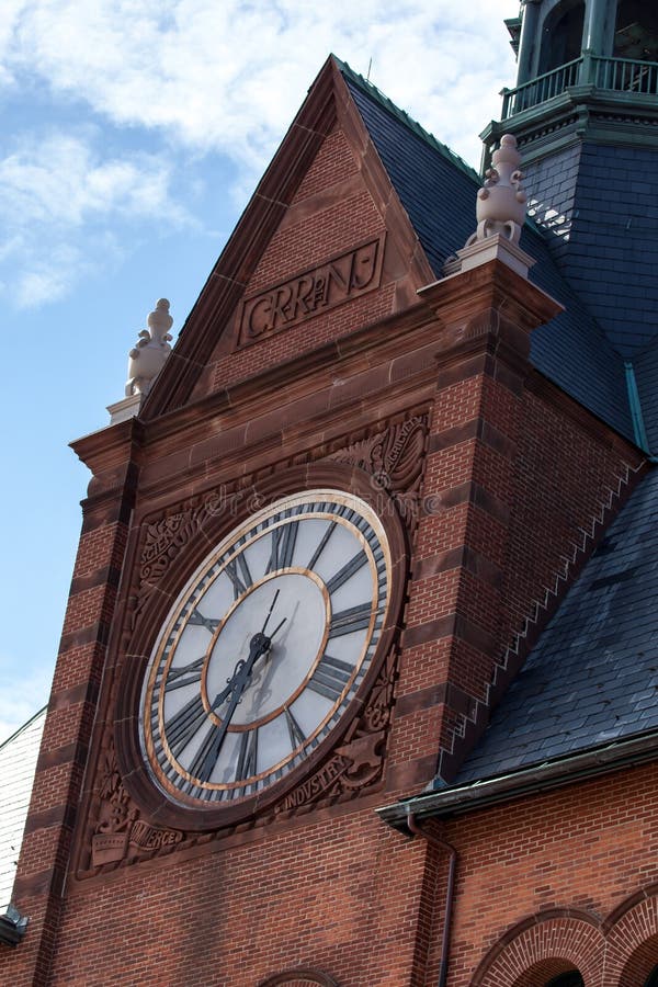 Central Railroad Terminal Clock Tower Stock Image - Image of historic ...