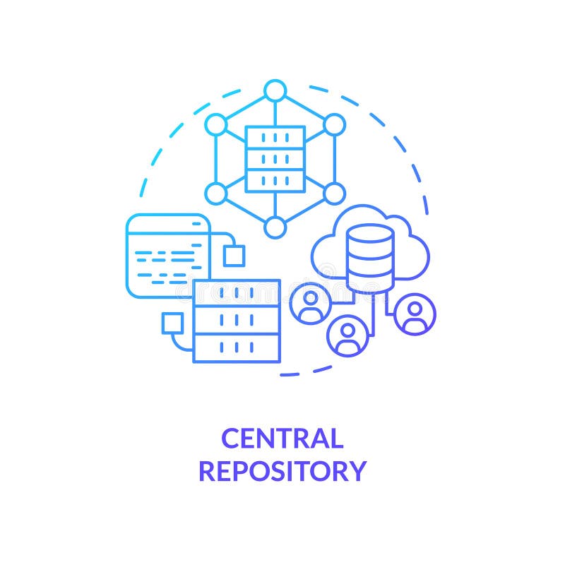 Central Repository Blue Gradient Concept Icon Stock Vector ... Central Repository Blue Gradient Concept Icon Stock Vector ...