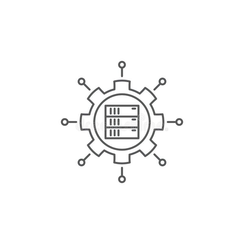Central Server Icon Vector Filled Flat Sign Solid Pictogram Isolated on ...