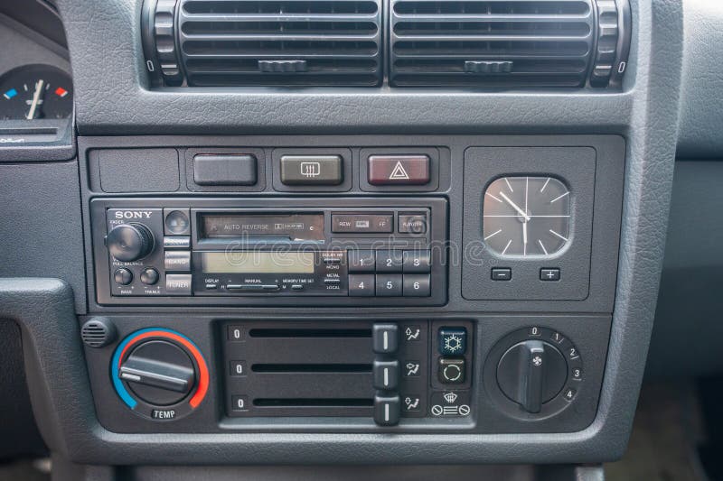 Central Side of Dashboard of Classic BMW E30 Car. Editorial Stock Photo ...