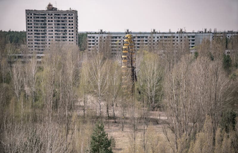 Central Square of Abandoned Town Pripyat Chernobyl Zone Ukraine Stock ...